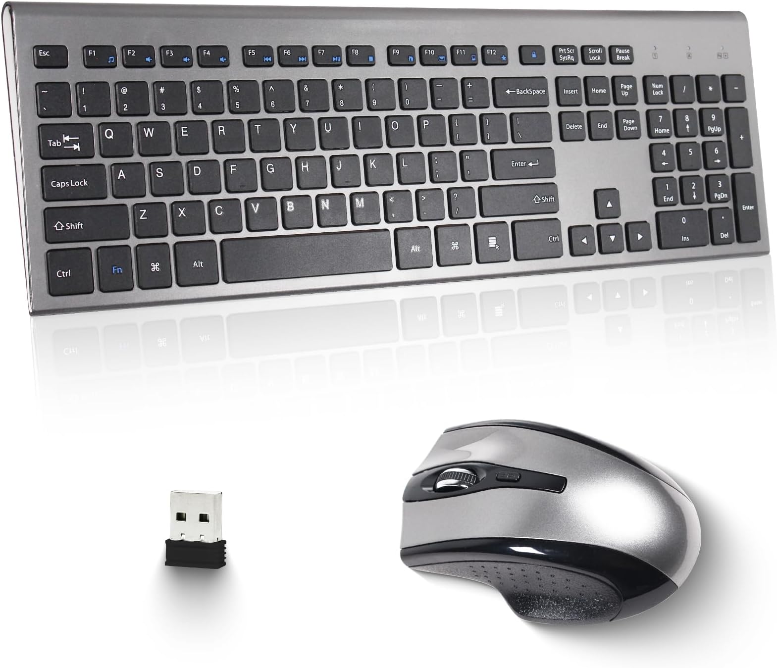 Amazon.com: KANG RUI Wireless Keyboard and Mouse Combo 17inch Full Size ...