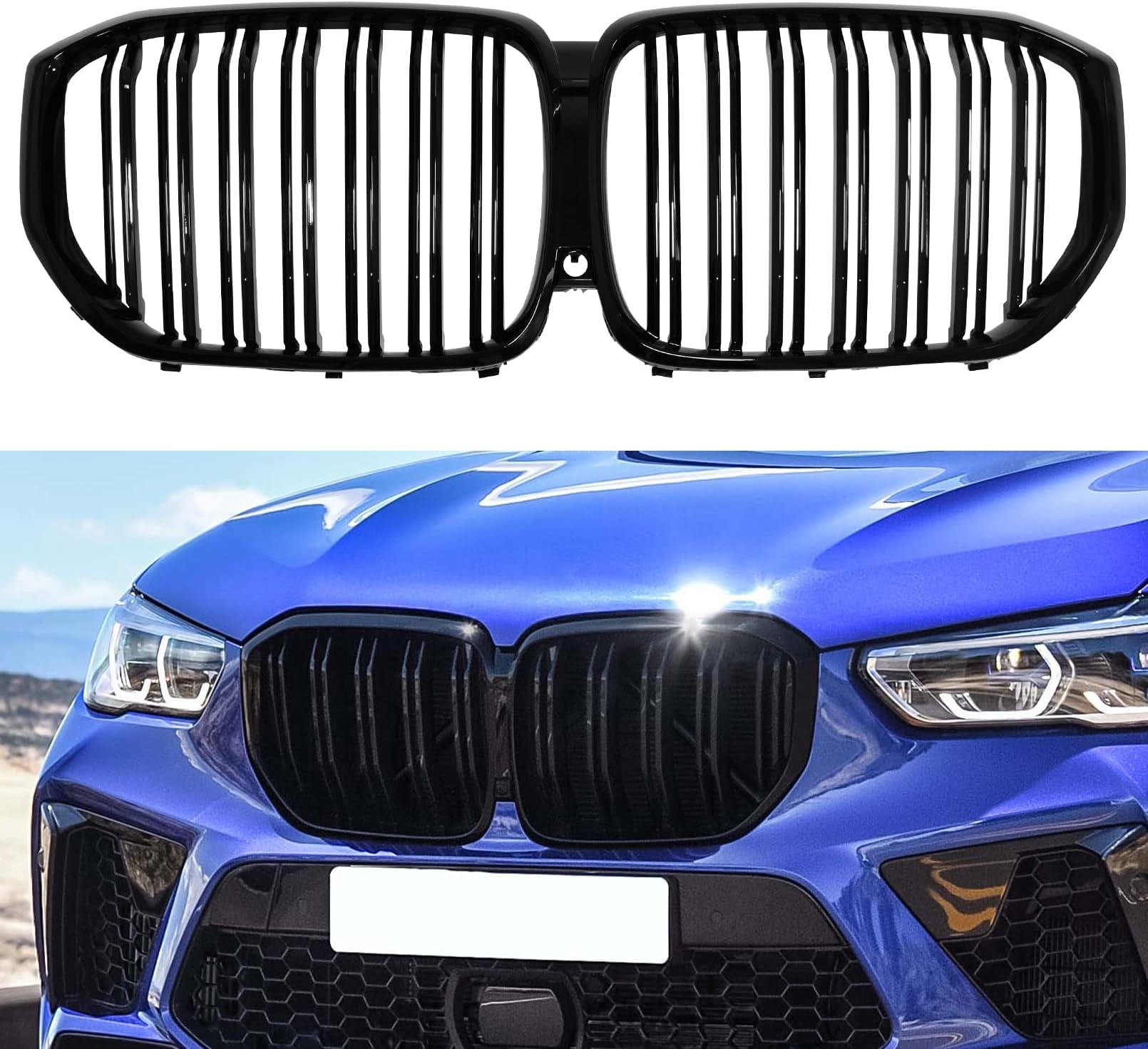 Amazon.com: Rongxu Auto X5 G05 Grille Compatible with 2019 2020 2021 ...
