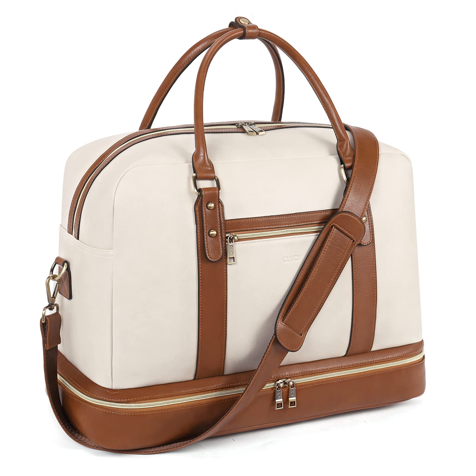CLUCI Weekender Bag for Women Travel Leather Duffel Bag Carry on ...