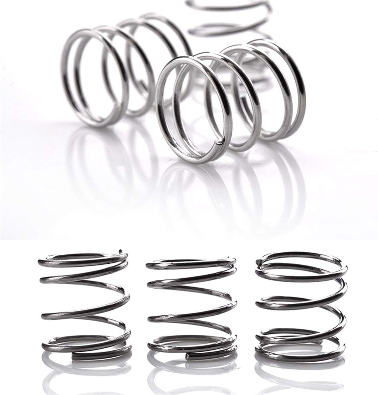 CREEYA 0.8x8x50mm Steel Compression Springs 10pcs 304 Stainless Steel ...