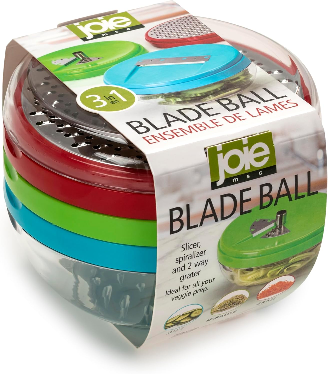 Amazon.com: Joie 3 in 1 Prep Blade Ball to Slice, Spiralize, and Grate ...
