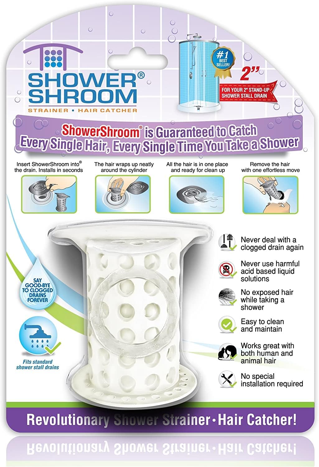 Amazon.com: ShowerShroom The Revolutionary 2" Stand-Up Shower Stall ...
