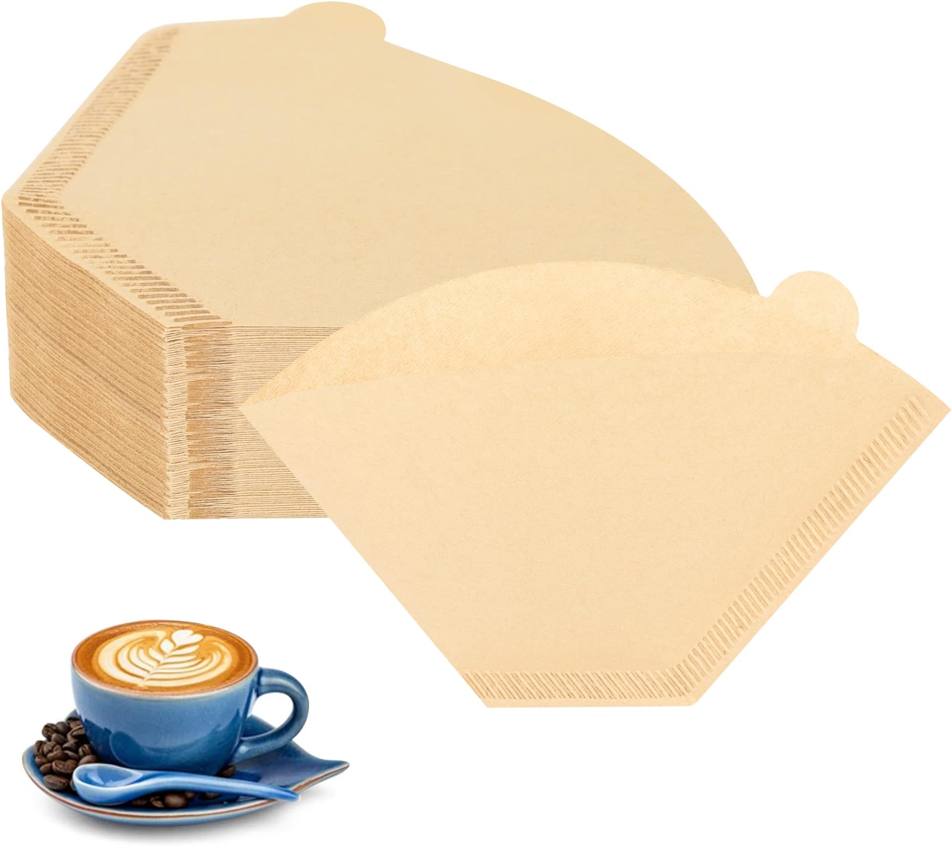 Amazon.com: #2 Cone Coffee Filters (Natural Unbleached, 300): Home ...