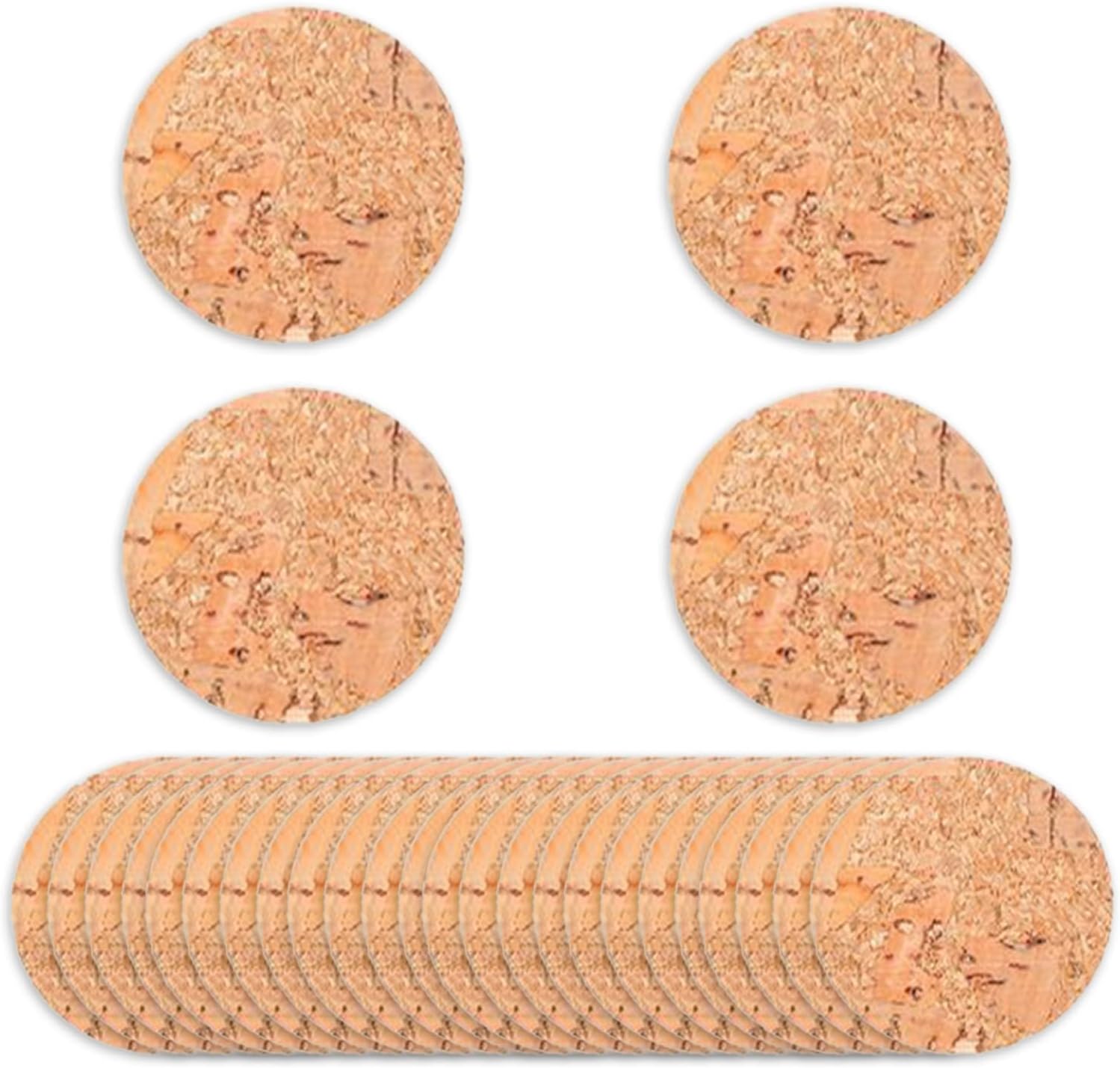 Natural Cork Label Stickers Adhesive Label Blank Round Labels for ...