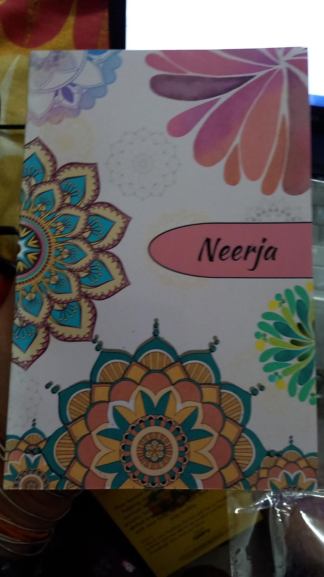 Name Initial Diary | Full name customized | Pink A5 size floral diary ...