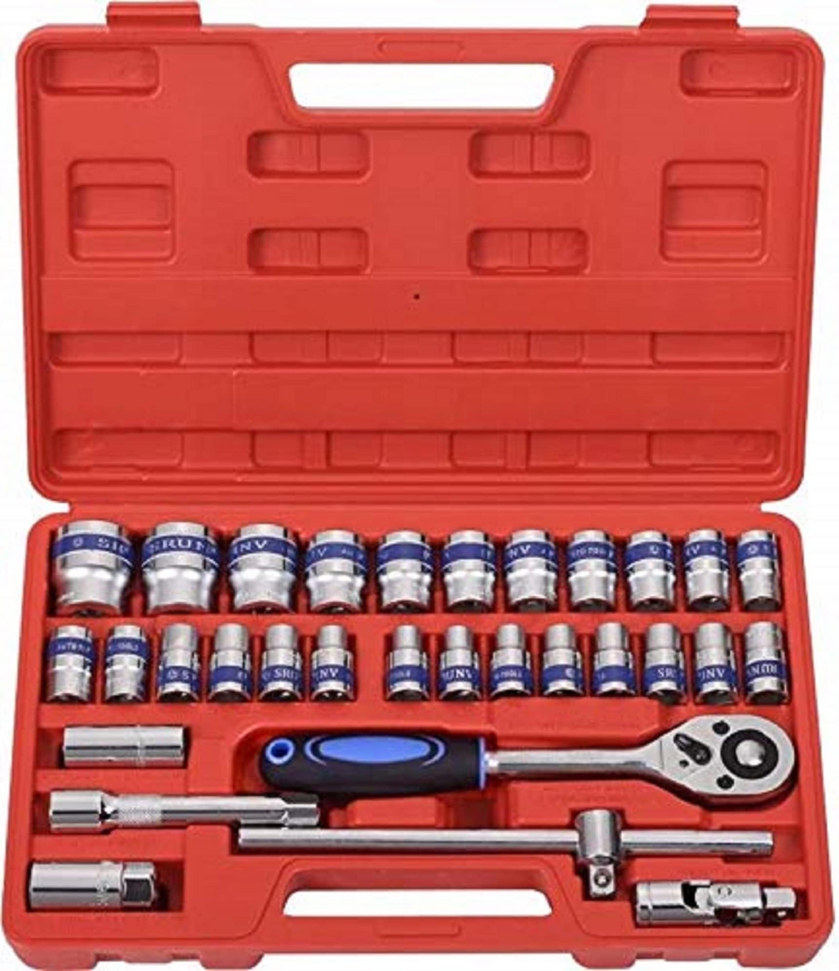 Groz KIT/SKT/H/1-2/27/UG Hand Socket 1/2 Inch Drive Hex 27 Pieces ...
