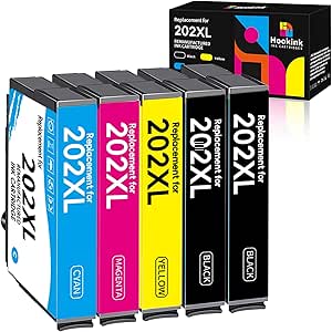 Amazon.com: Hookink 202XL Ink Cartridges Remanufactured Replacement for Epson 202 XL to use with ...