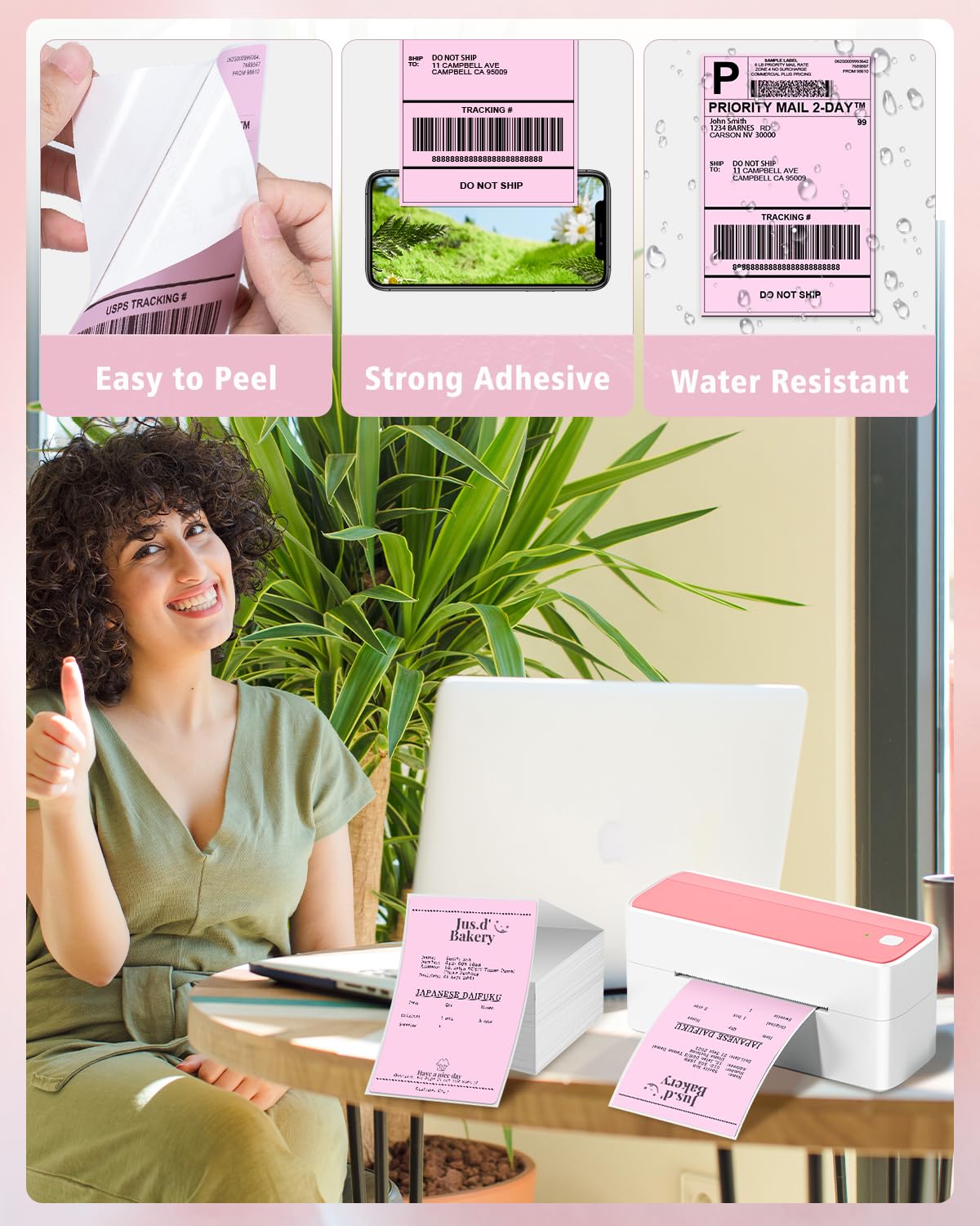 Snapklik.com : 4x6 Inch Thermal Labels,Fanfold Thermal Label Paper,500 ...