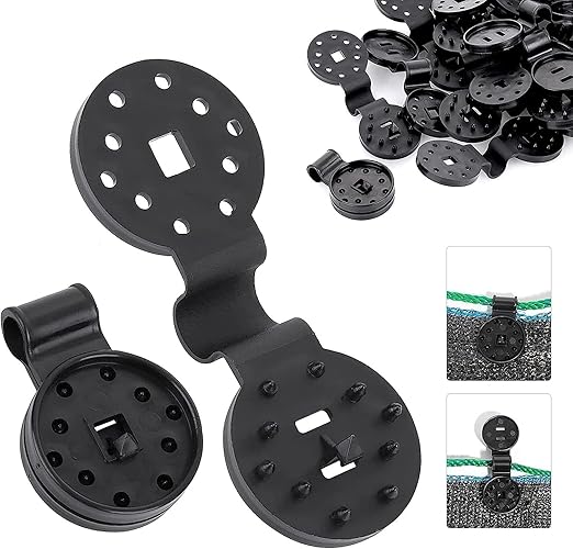 Aewerpec 40 Pcs Shade Cloth Plastic Clips, Heavy Duty Lock Grip ...