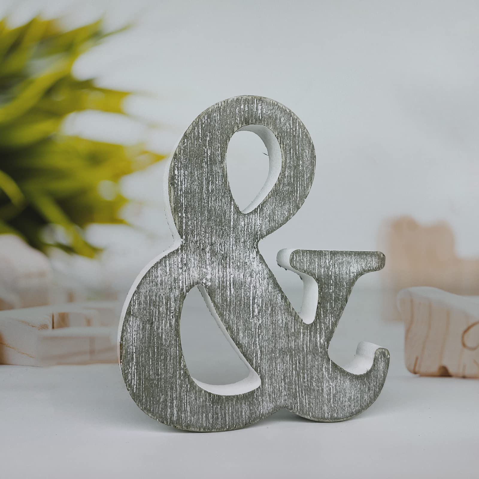 Amazon.com: WOODOUNAI 4 Inch Wood Letters Unfinished Rustic Wood ...