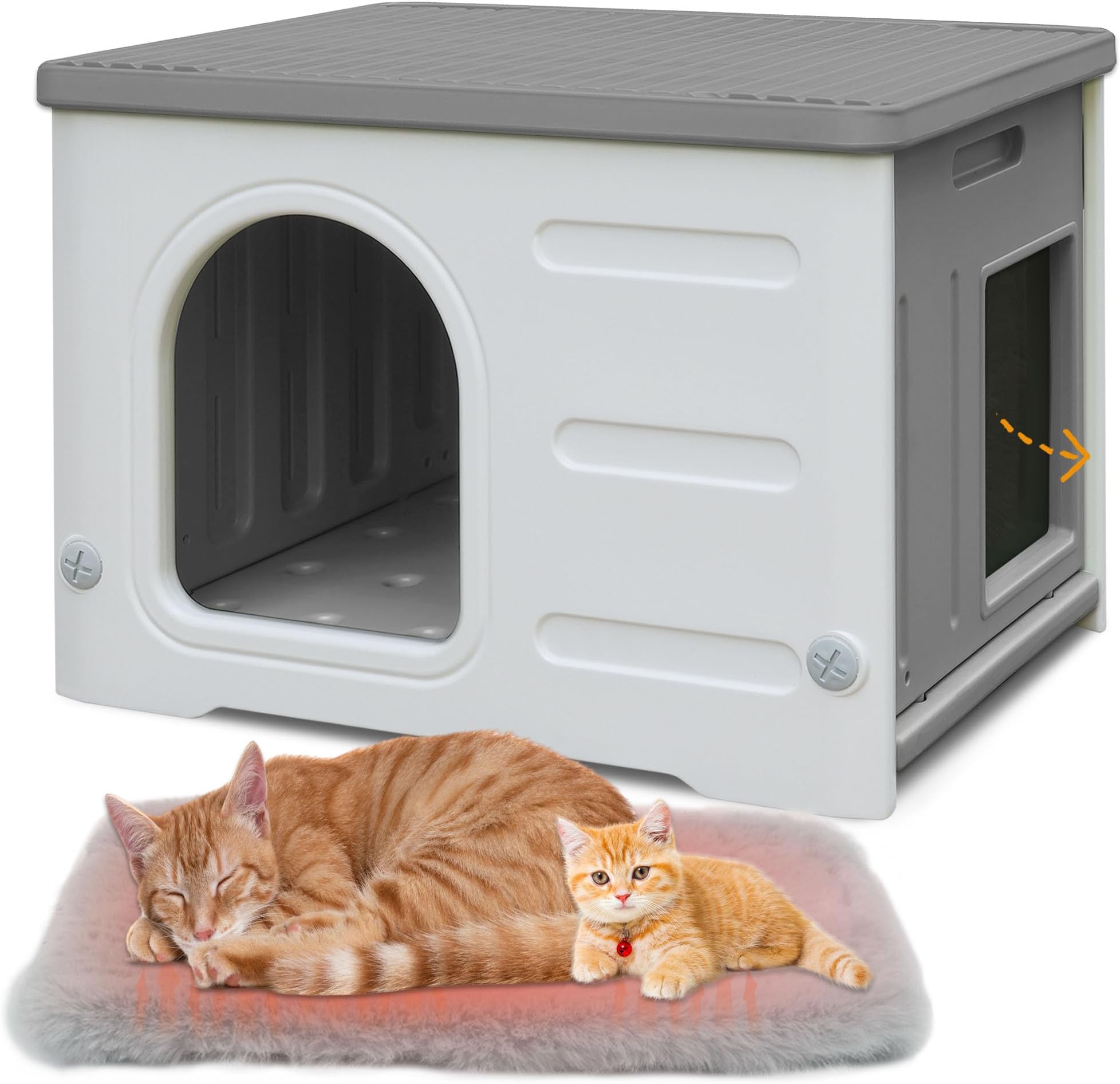 Amazon.com : Helyhoob Outdoor Cat House - Weatherproof, Collapsible ...