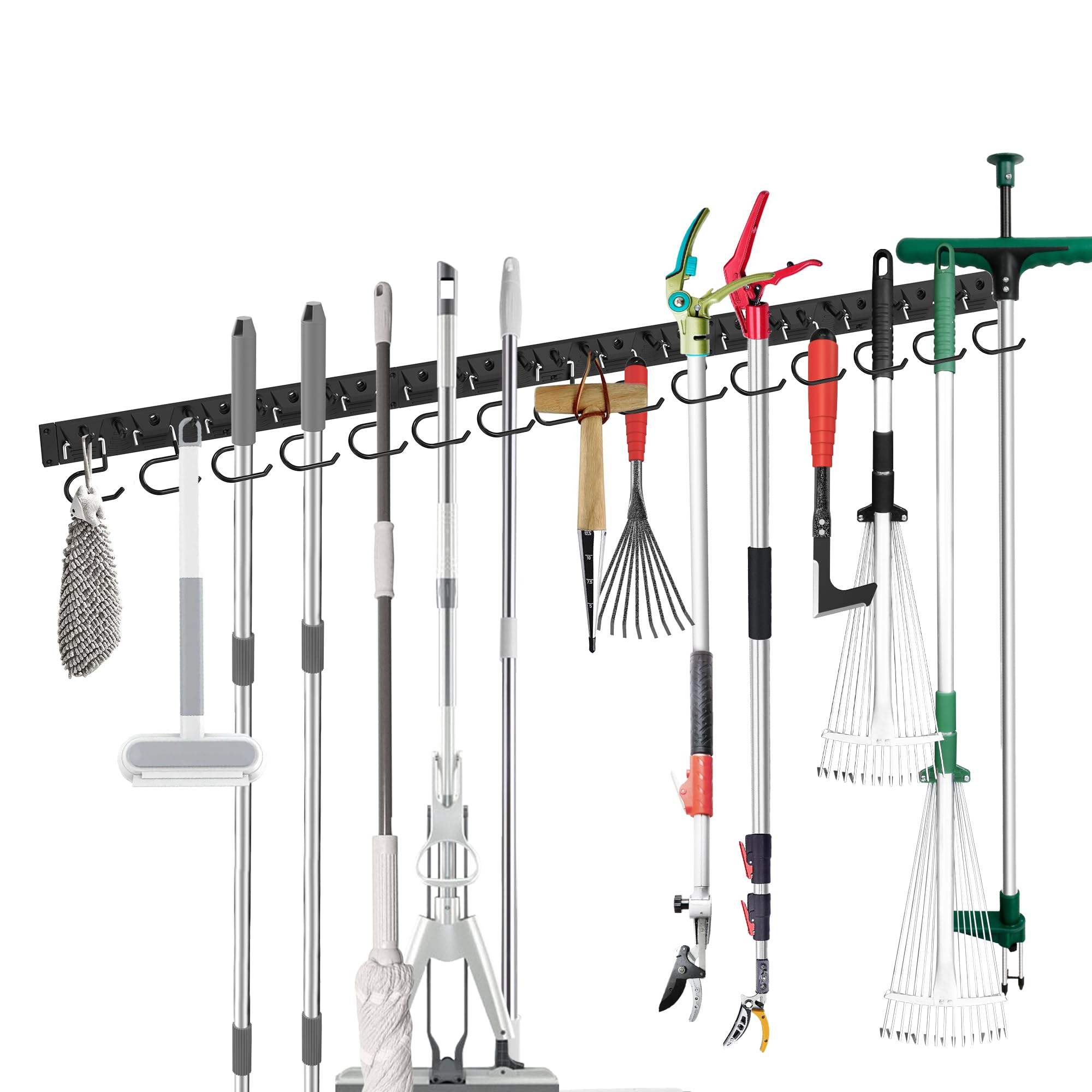 GARLWOLEX Broom Hanger Wall Mount Extender, 3-Pack Broom Holder Utility ...