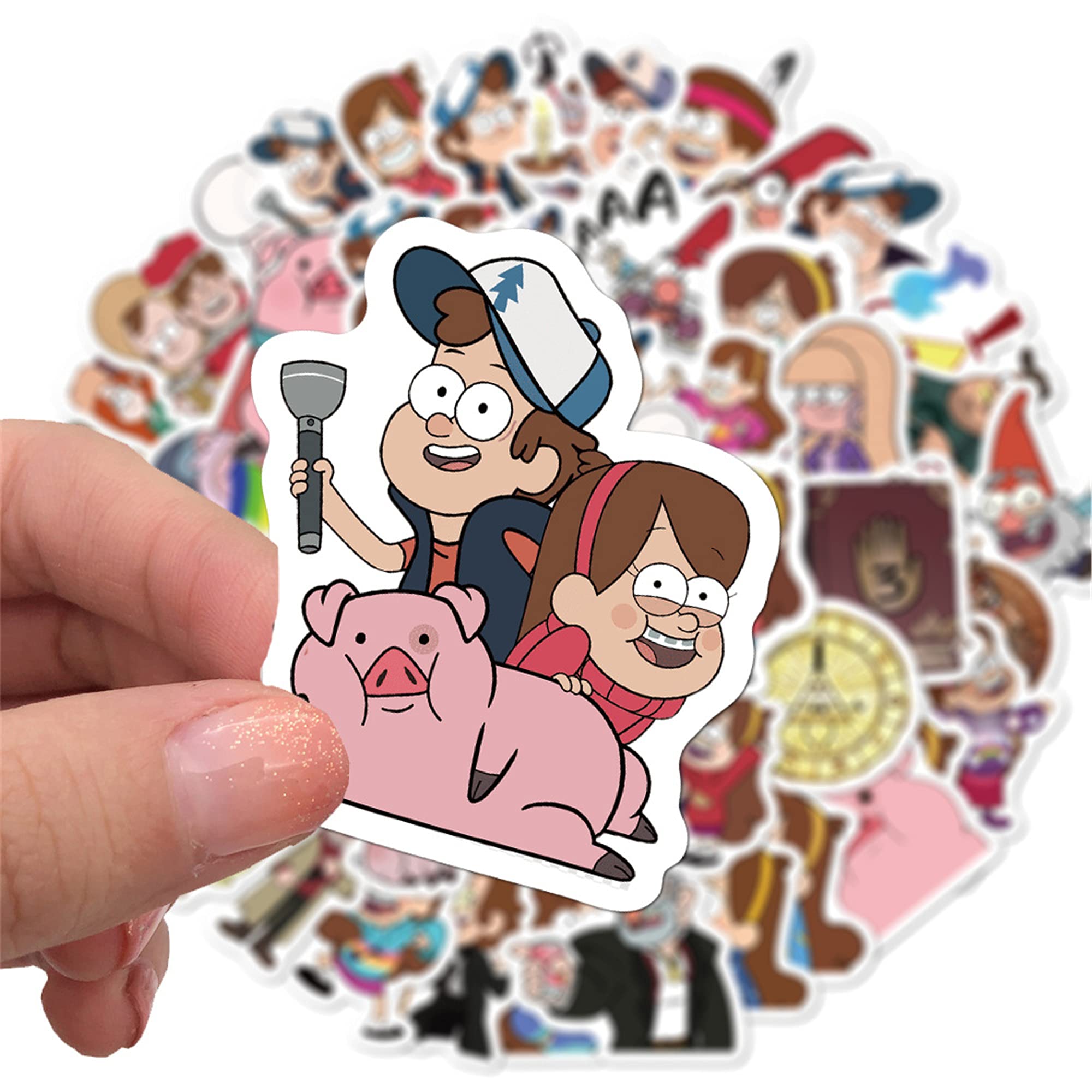 Gravity Falls Stickers, 50PCs, Cartoon Movie Aesthetic Vinyl Waterproof ...