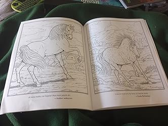 The Horse Lovers' Coloring Book (Dover Animal Coloring Books): Green ...