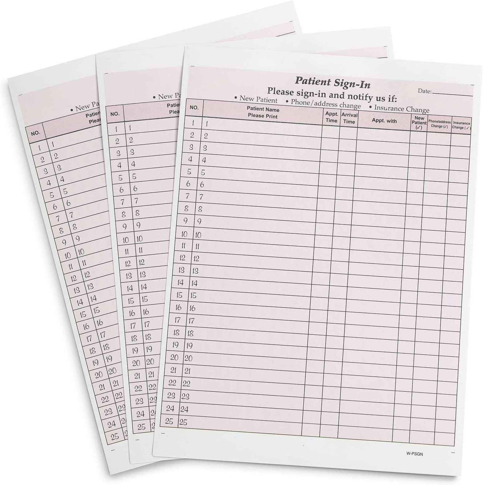 Amazon.com: Blue Summit Supplies 125 Patient Sign in Sheets, Carbonless ...