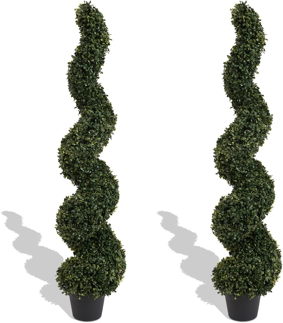 Amazon.com: LAIMENNI 4ft Artificial Spiral Topiary Trees Outdoor Set of ...