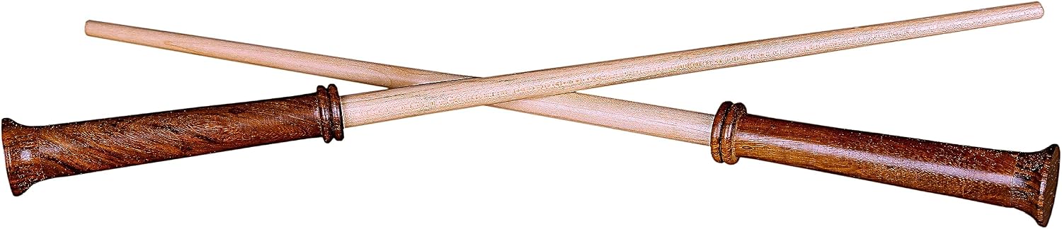 Amazon.com: Wooden Hand Carved Cosplaystick Wand Adults on Halloween ...