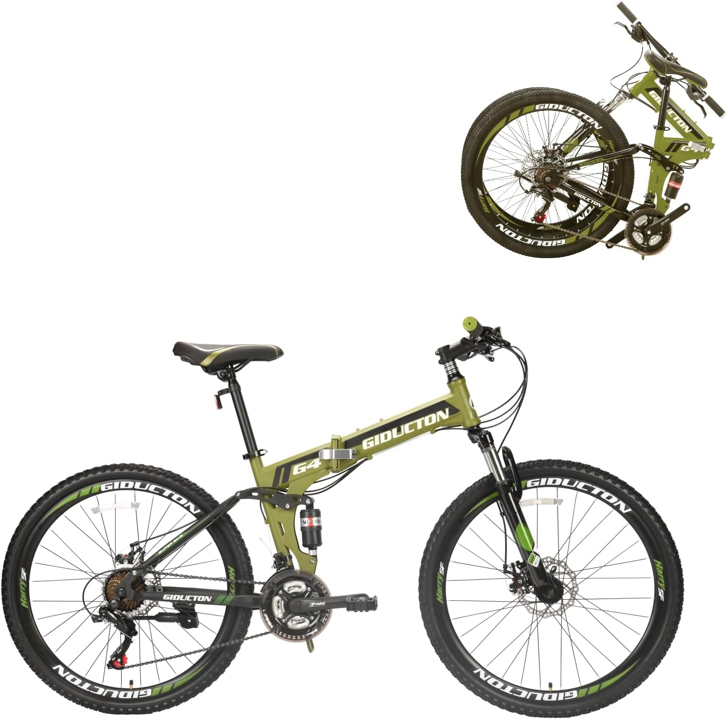 Amazon.com : GIDUCTON 26 Inch Folding Mountain Bike with 21 Speed for ...