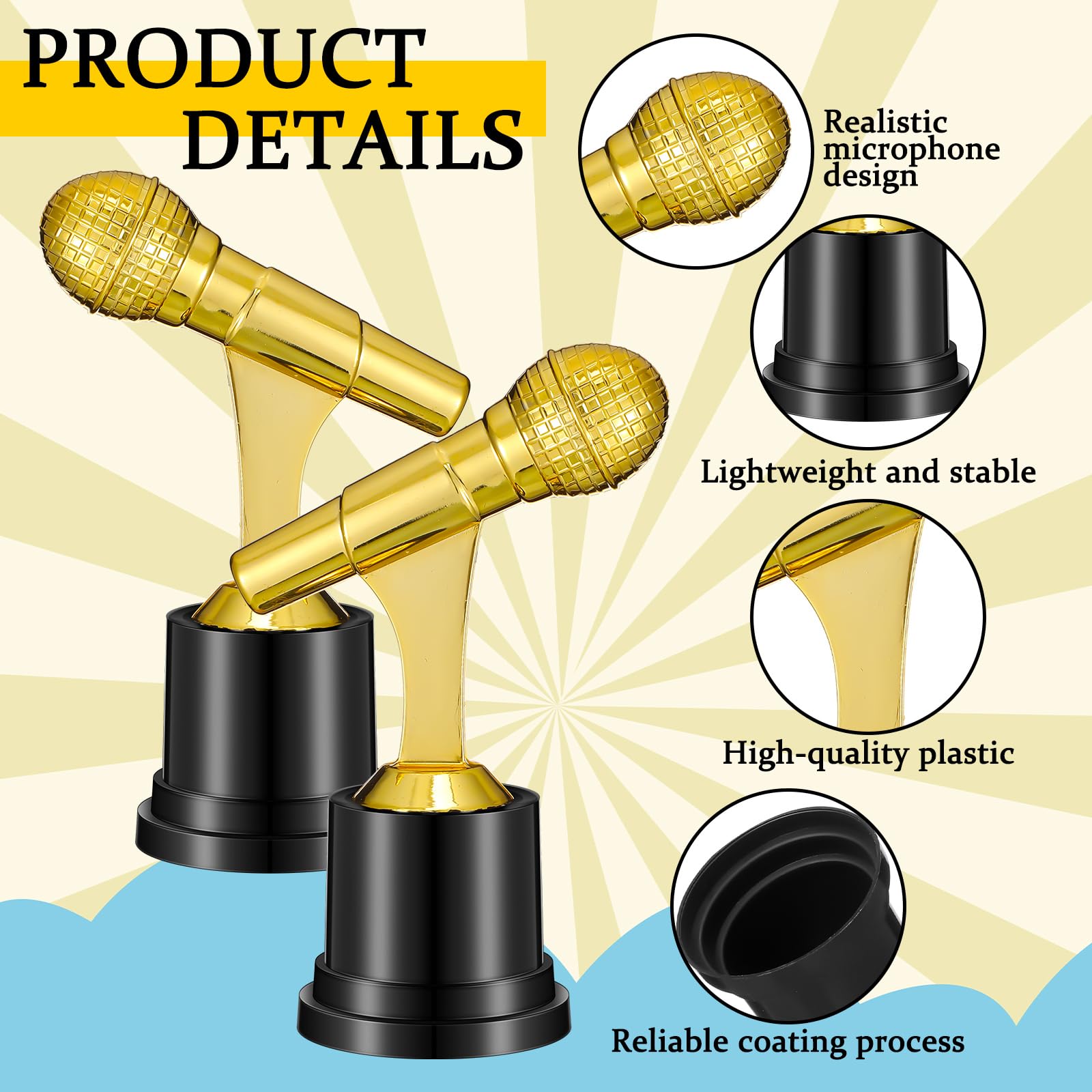 Snapklik.com : Tondiamo Small Trophy Celebrate The Top Award 6 Inch ...