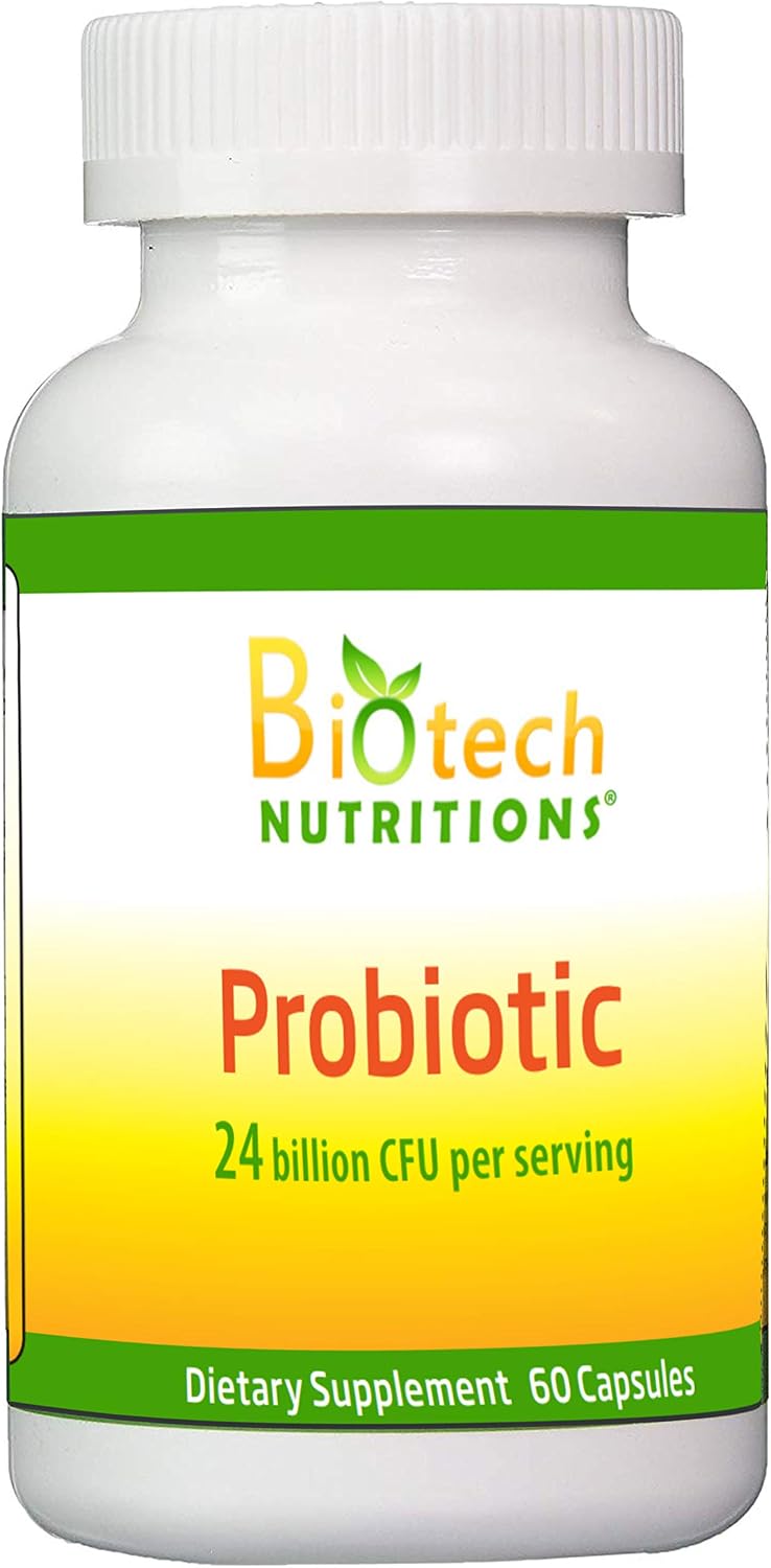 Amazon.com: Biotech Nutritions Probiotic 24 Billion CFU Per Serving 60 ...