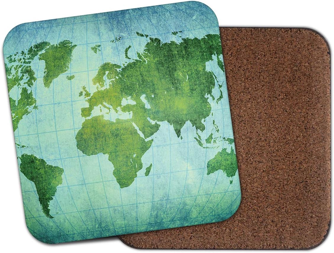 1 x Vintage World Map Coaster - Geography Student Teacher Europe UK Fun ...