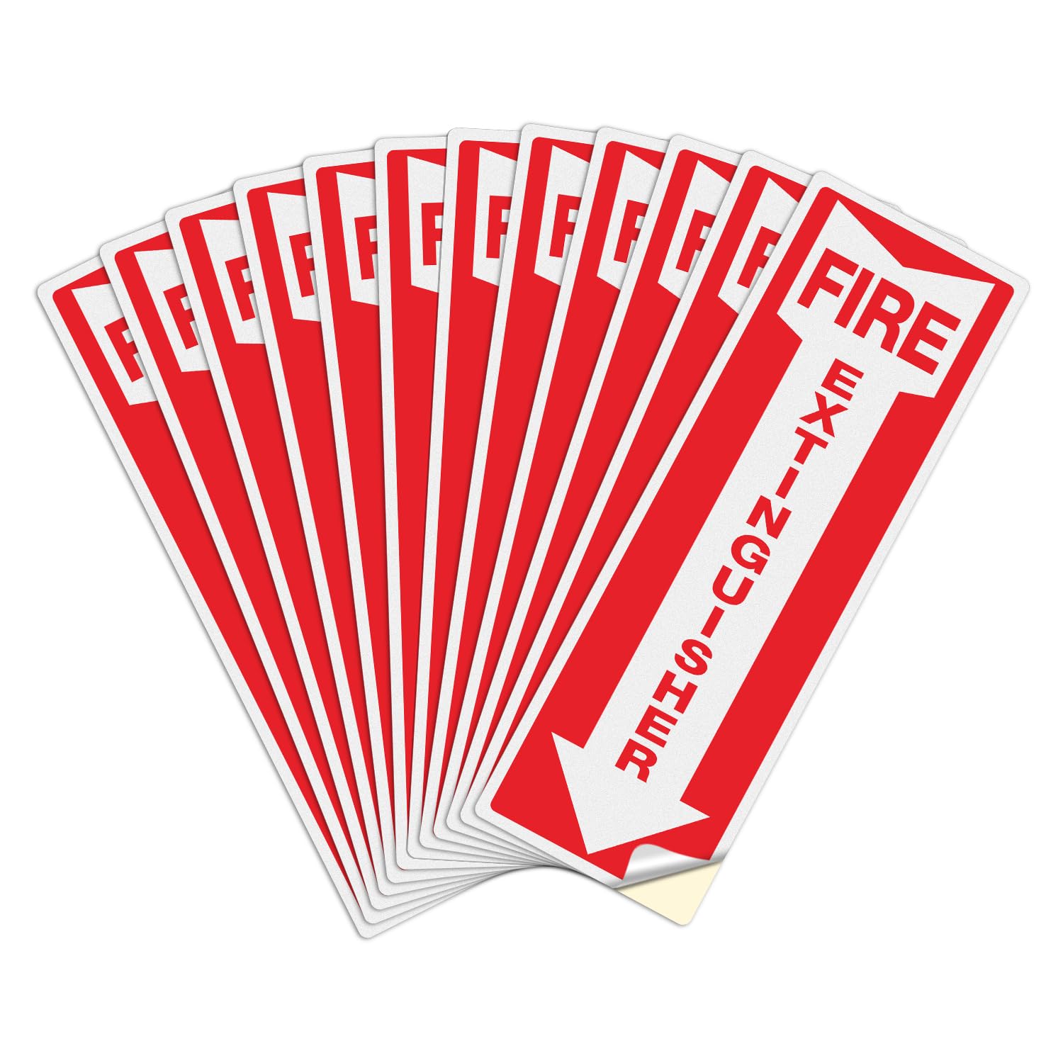 Amazon.com: T&R Fire Extinguisher Inside Sign Stickers - 12 Pack - 12x4 ...
