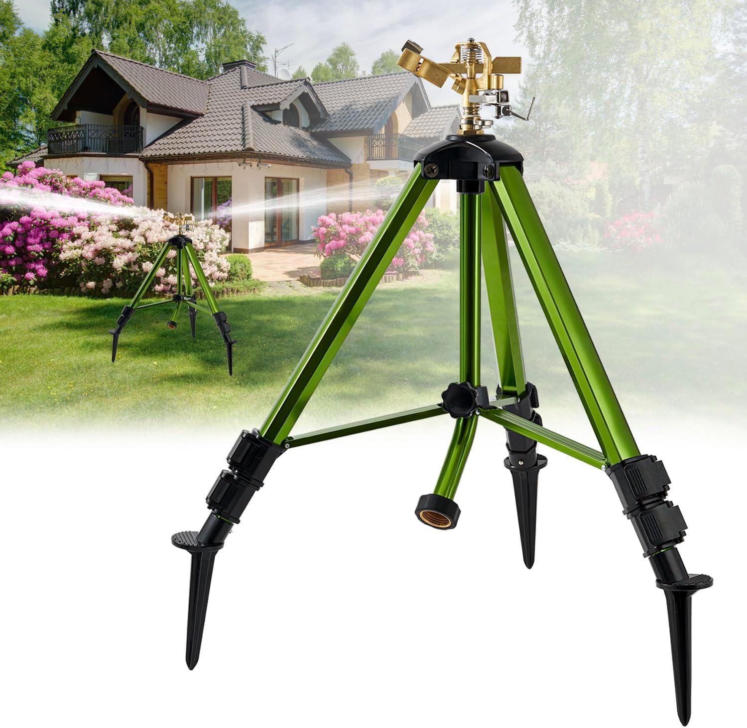 Amazon.com : Rotating Tripod Sprinkler, 360 Degree Rotating Tripod ...