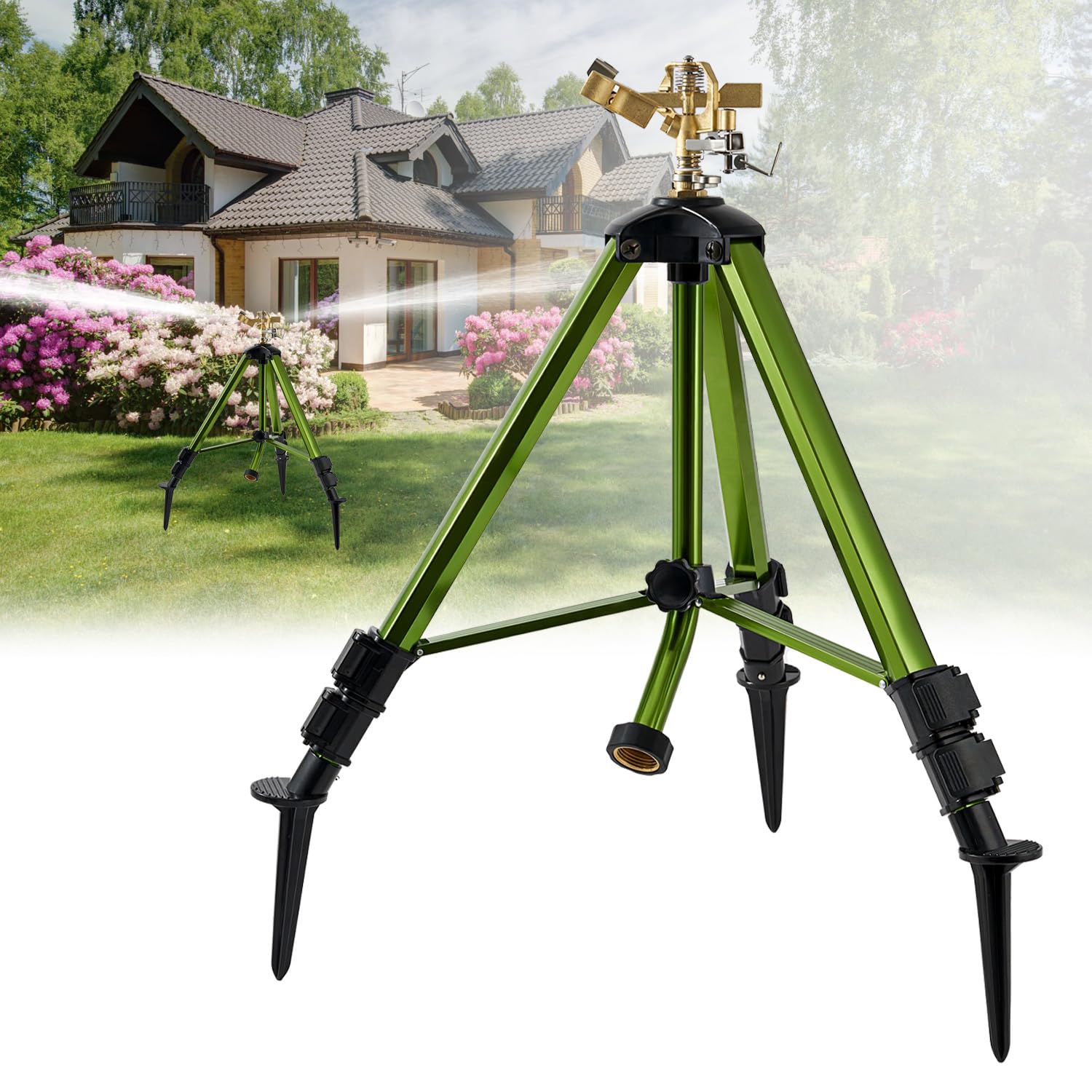 Amazon.com : Tripod Sprinklers for Yard,Nalupatio Impact Sprinkler on ...