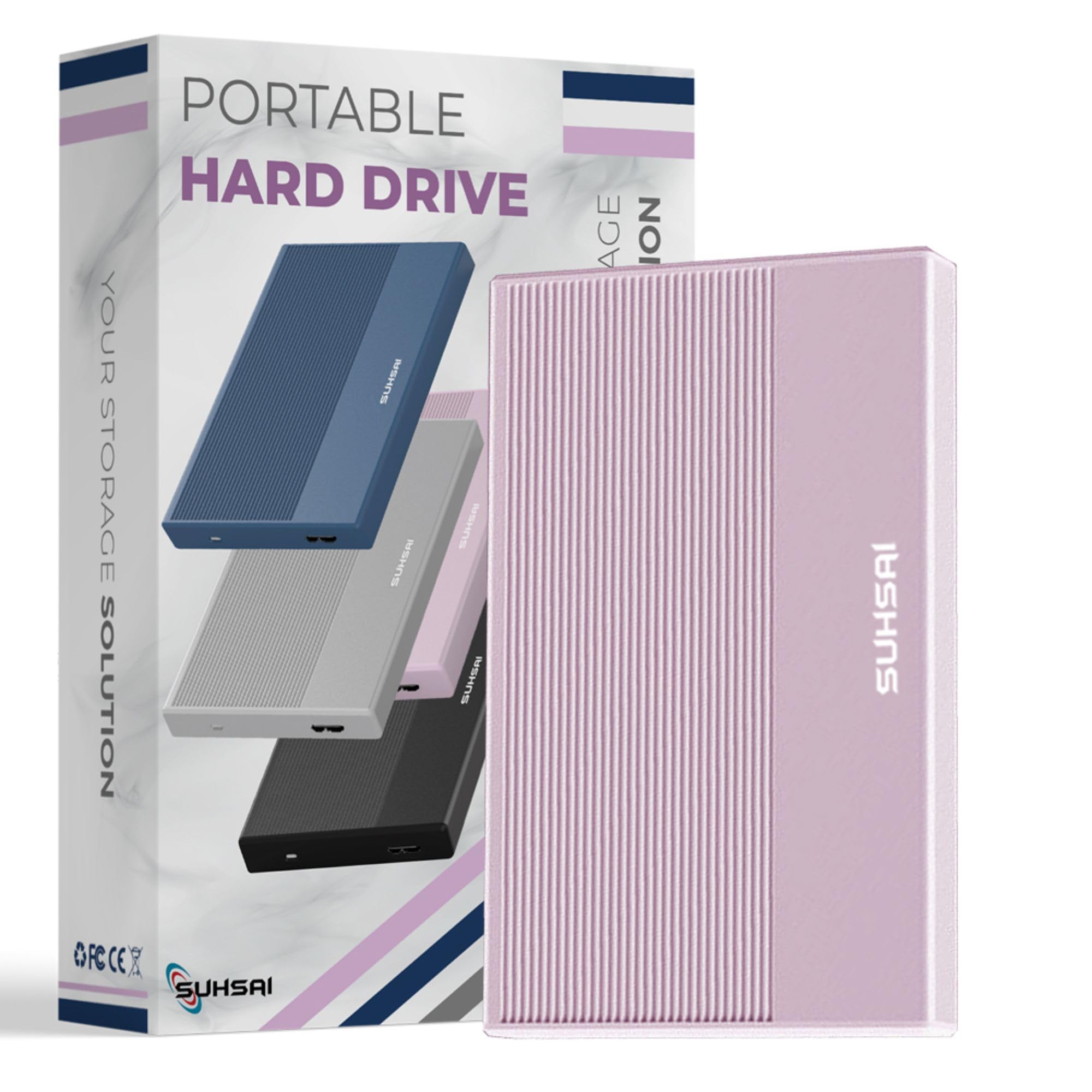 Amazon.com: SUHSAI External Hard Drive 250GB USB 3.0 Portable Hard Disk ...