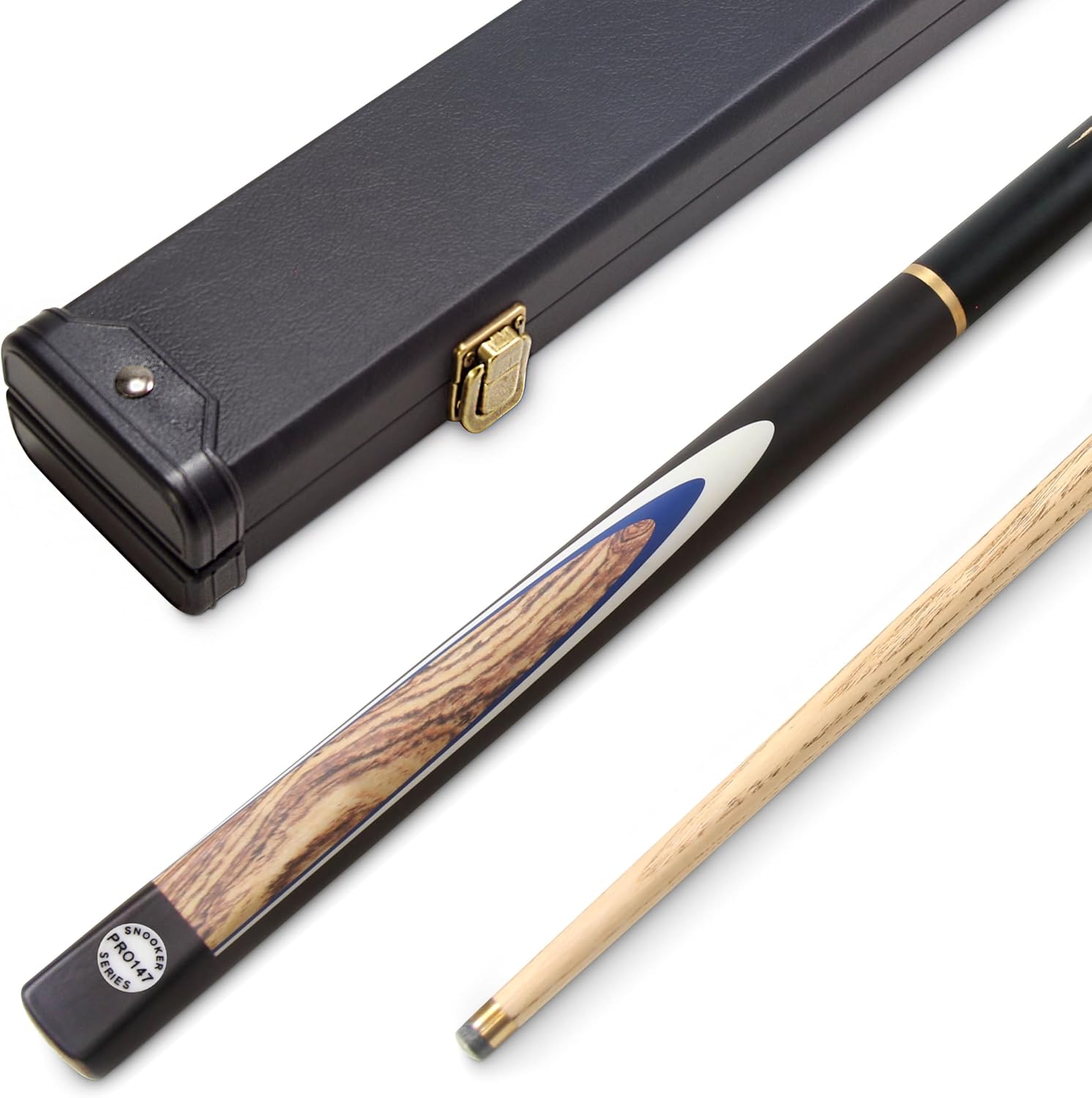 PRO147 Kingwood 48 Inch 3 Piece Kids Snooker Pool Cue and Case Set ...