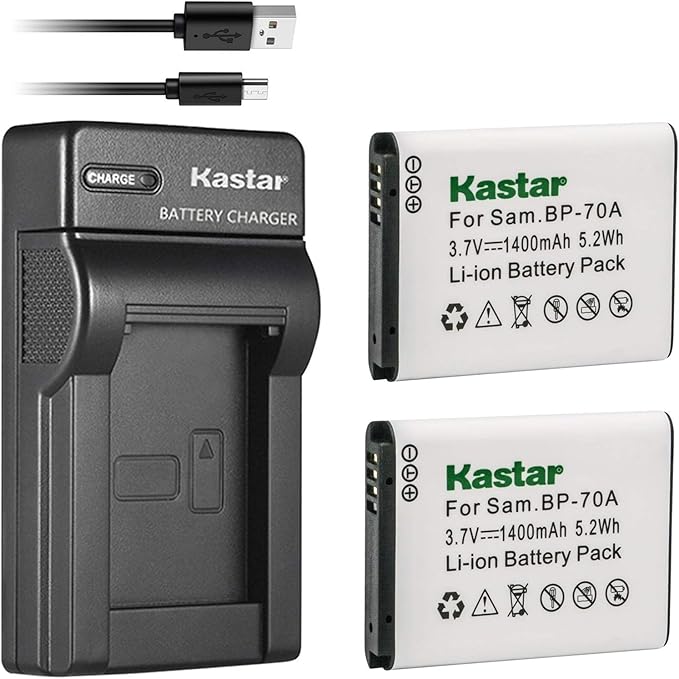 Amazon.com : Kastar Battery (X2) & Slim USB Charger for Samsung SLB-07 ...