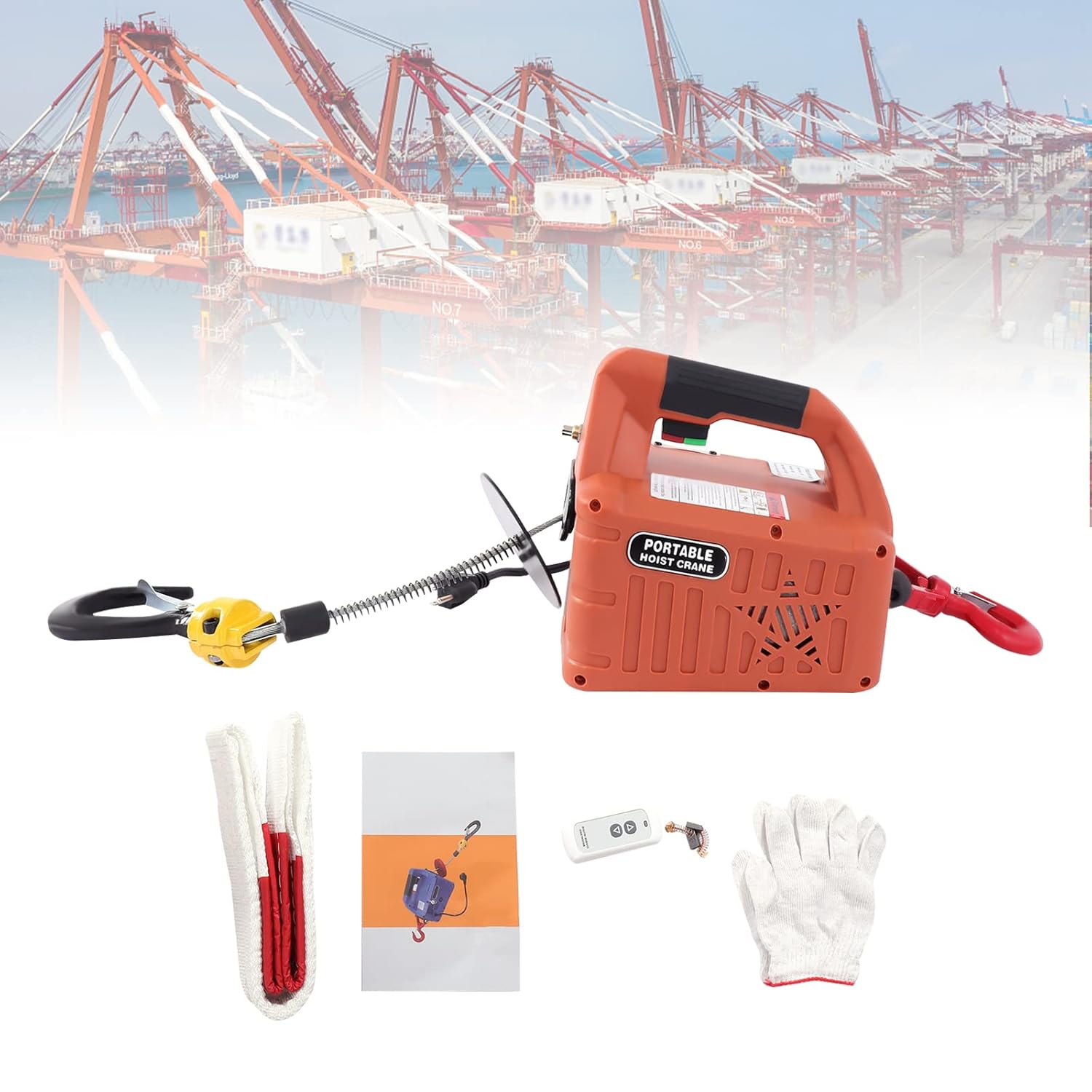 1100lb/500kg Electric Wireless Hoist Winch 110v Manually,Remote Control ...