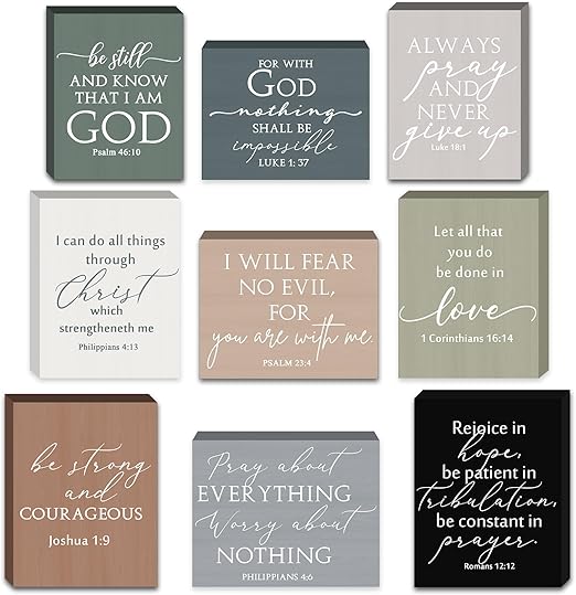 Amazon.com: Yousoontic 9 Pcs Small Christian Desk Wall Decor Bulk Mini ...