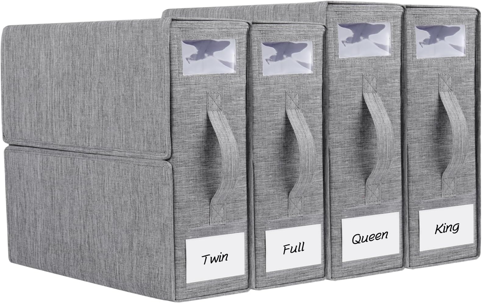 Amazon.com: SpaceAid 4 Pack Bed Sheet Organizers and Storage, Foldable ...