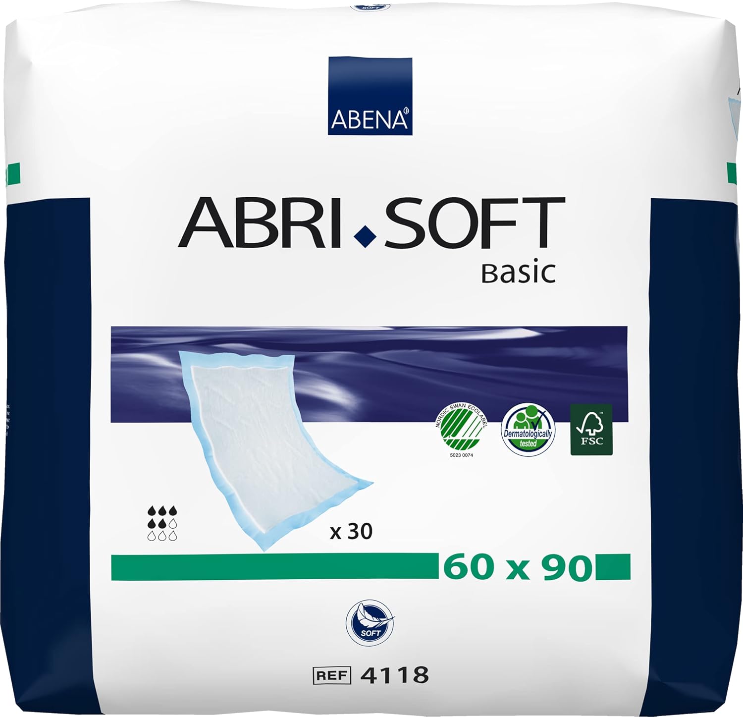Amazon.com: Abena Abri-Soft Basic Blue 60 x 90 cm 1400 ml by Abena