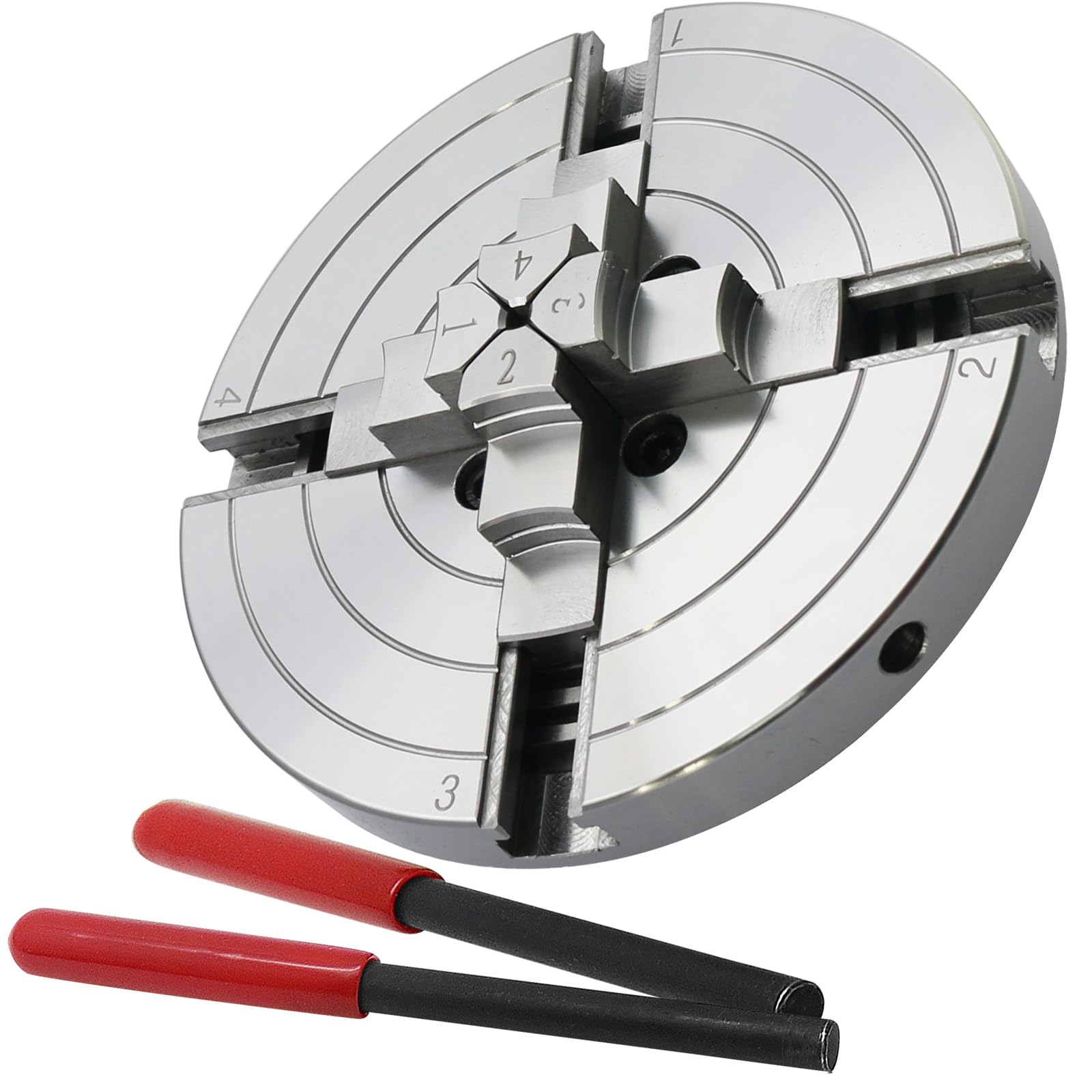 Snapklik.com : Wood Lathe Chuck 6 Inch 4 Jaws Self-Centering Lathe ...