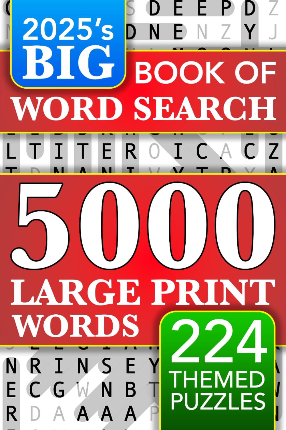 Big Book of Large Print Word Search Puzzles: 5000 Words - 224 Themed ...