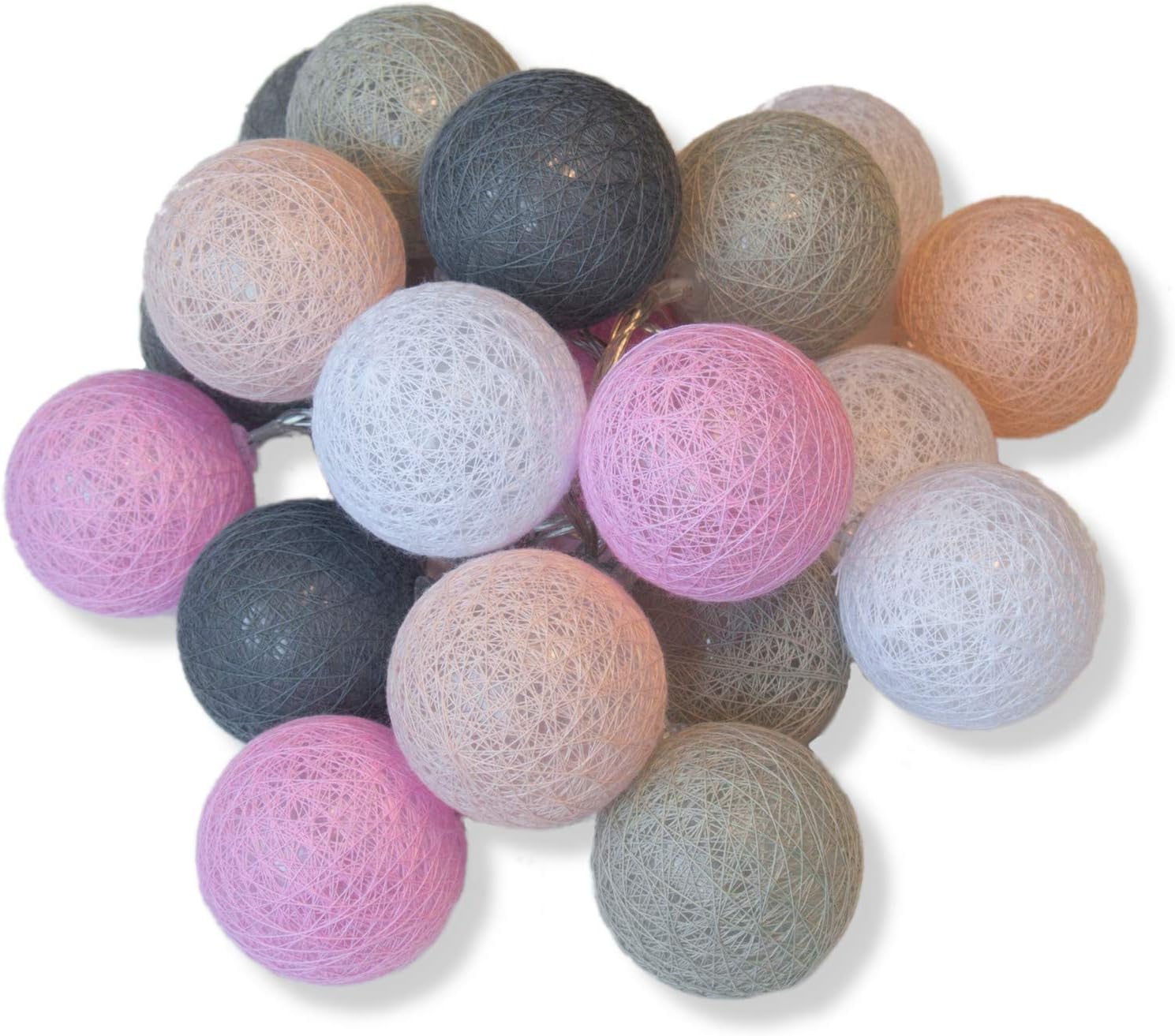 XIYUNTE Cotton Ball Fairy Lights - 3M/10Ft Cotton Ball String Lights ...