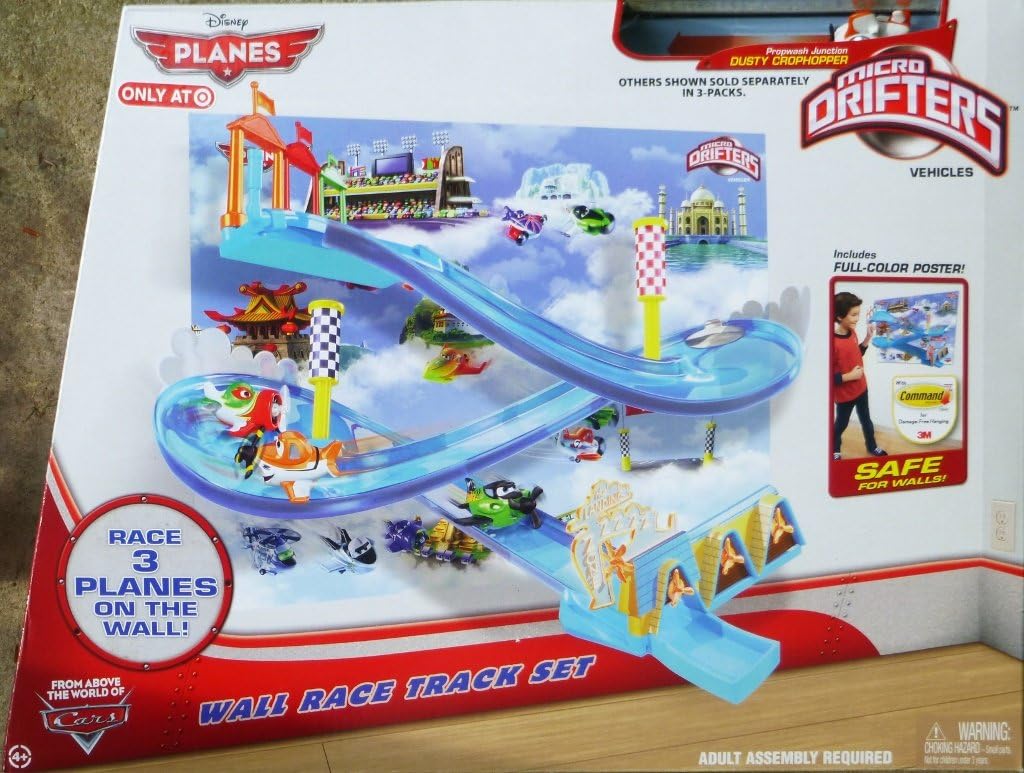 Disney Planes Micro Drifters Wall Race Track Set (includes Dusty Micro ...