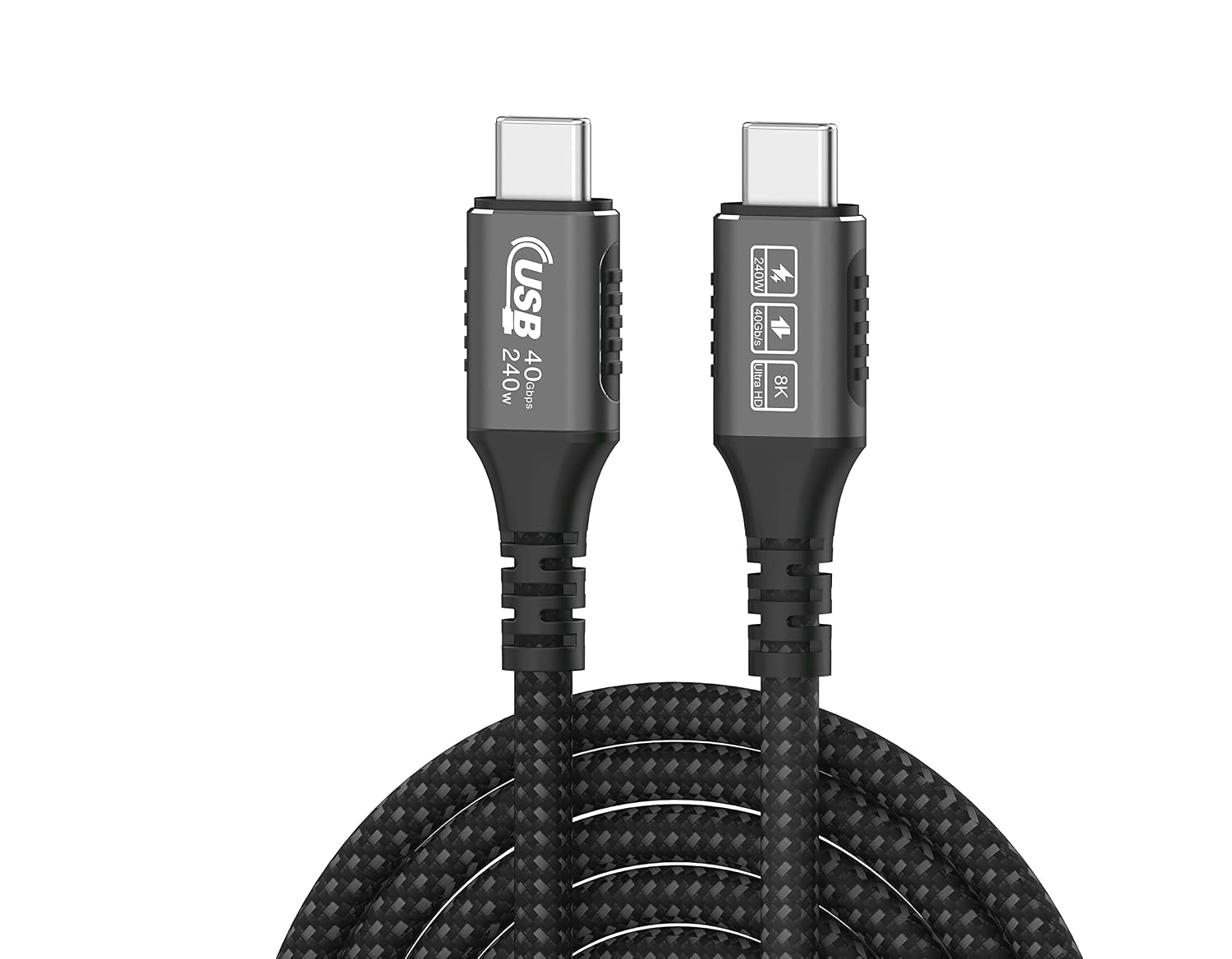 Amazon.com: JiQia's USB4 Thunderbolt4 Cable 3.3ft (1m), 40Gbps Data ...