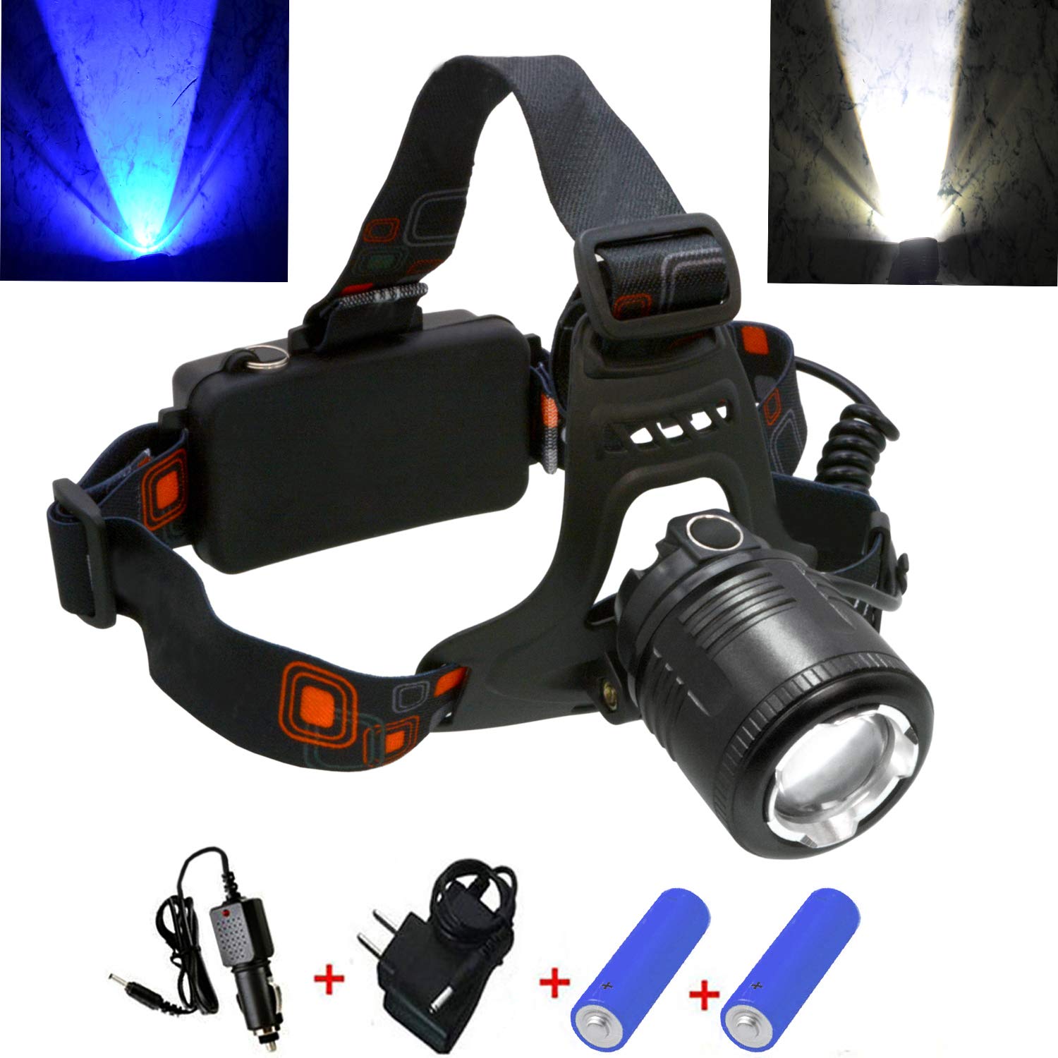 JM Rechargeable Zoomable Cree Led Headlamp Head Lamp Light Torch ...