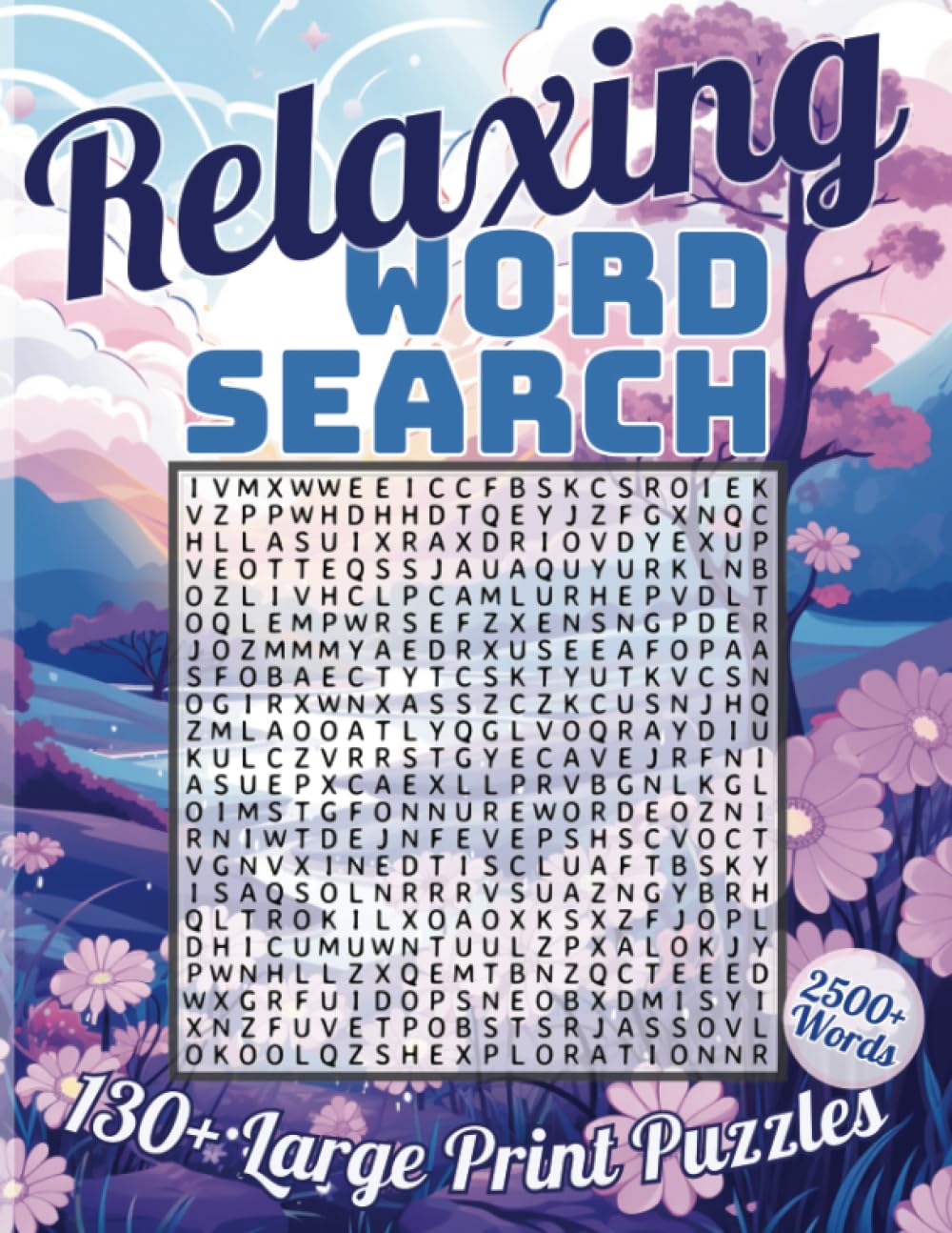 Relaxing Word Search: Large Print Puzzle Book for Anxiety Relief ...