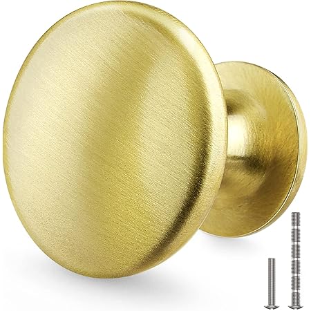 homdiy 10 Pack Gold Cabinet Knobs Brass Cabinet Knobs, Gold Kitchen Cabinet Knobs Dresser Drawer ...