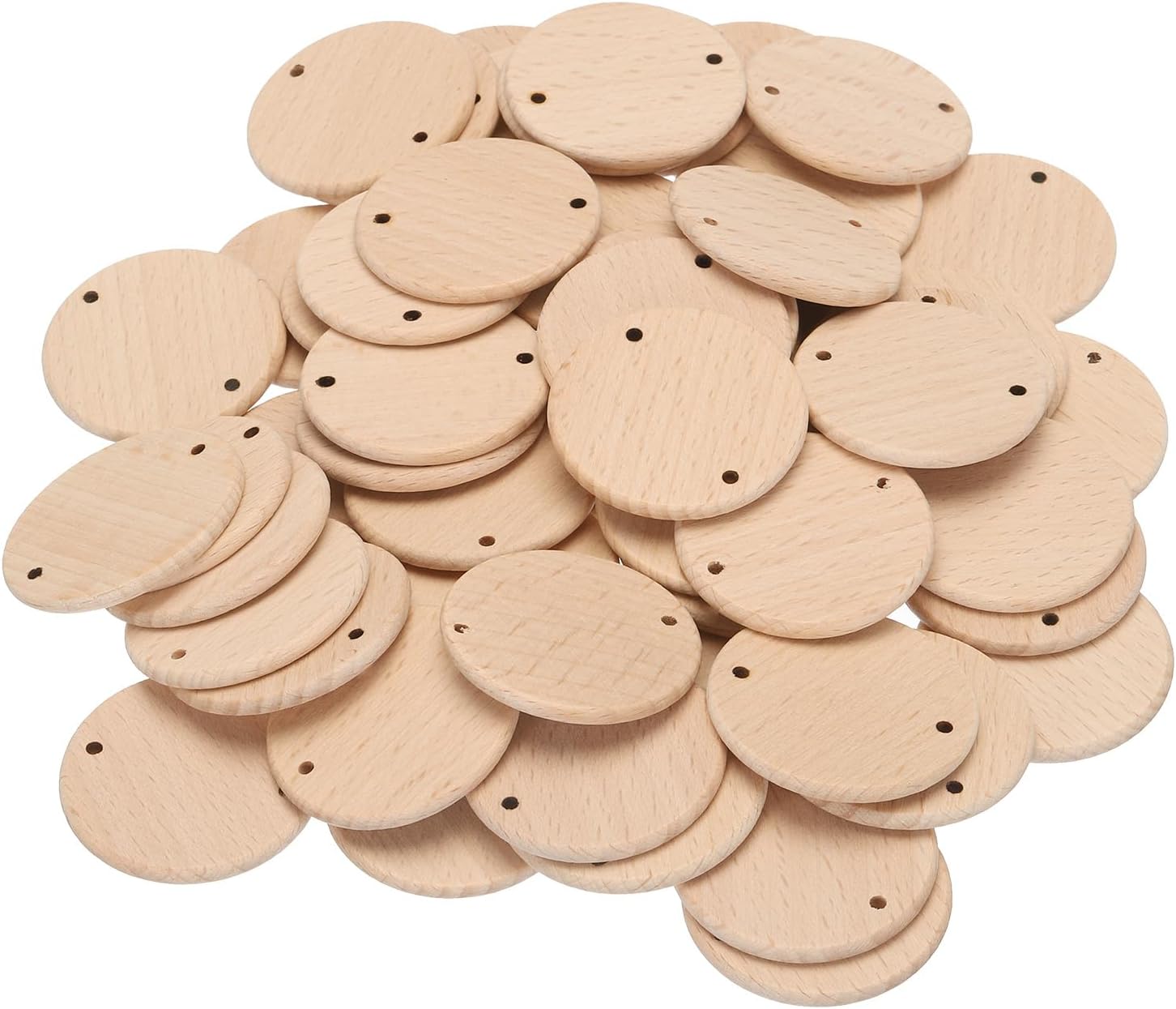 Amazon.com : PATIKIL Wood Circles, 60 Pack Round Wooden Discs with ...