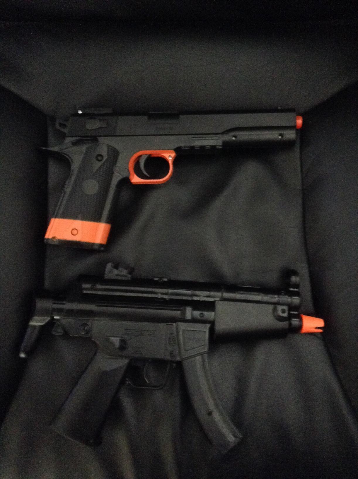 Amazon.com : HFC Mini MP5 AEG Automatic SMG Electric Airsoft Pistol ...