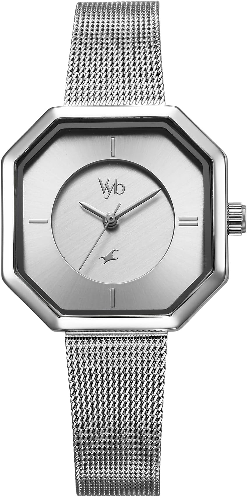 Buy Fastrack Vyb Prodigy Quartz Analog Silver Dial Stainless Steel ...