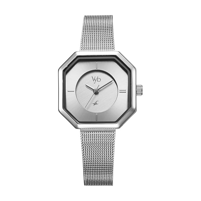 Buy Fastrack Vyb Prodigy Quartz Analog Silver Dial Stainless Steel ...