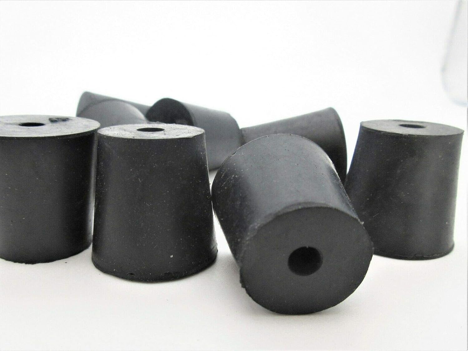 Amazon.com: #4 Solid Rubber Stoppers. Tapered Plug Bung Cork. 1 Hole ...