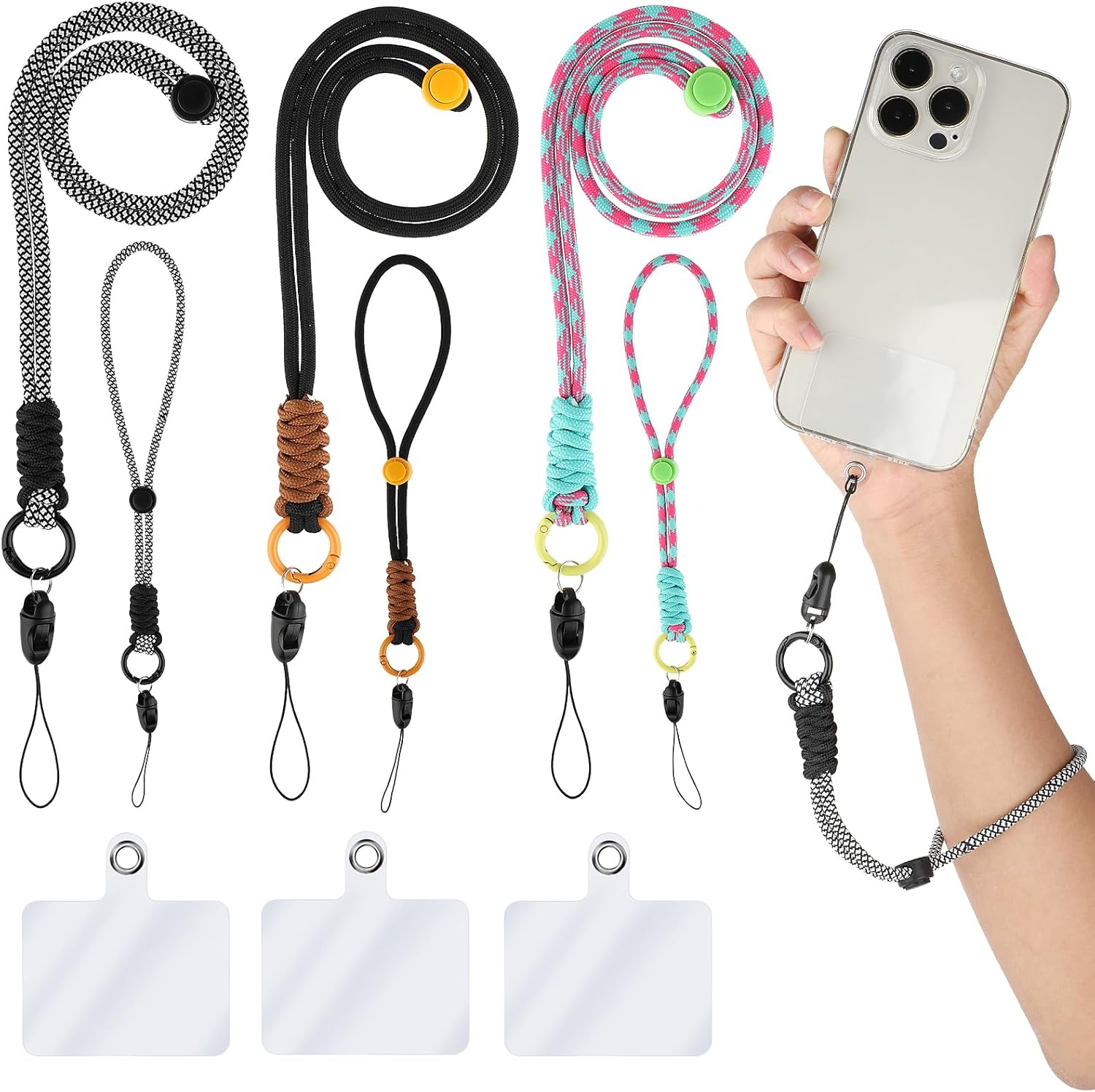 Amazon.com: Amaxiu 3 Sets of Universal Phone Lanyard, Cell Phone ...