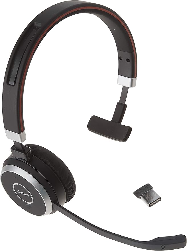 Amazon.com: Jabra Evolve 65 MS Teams Wireless Headset, Mono – Includes ...